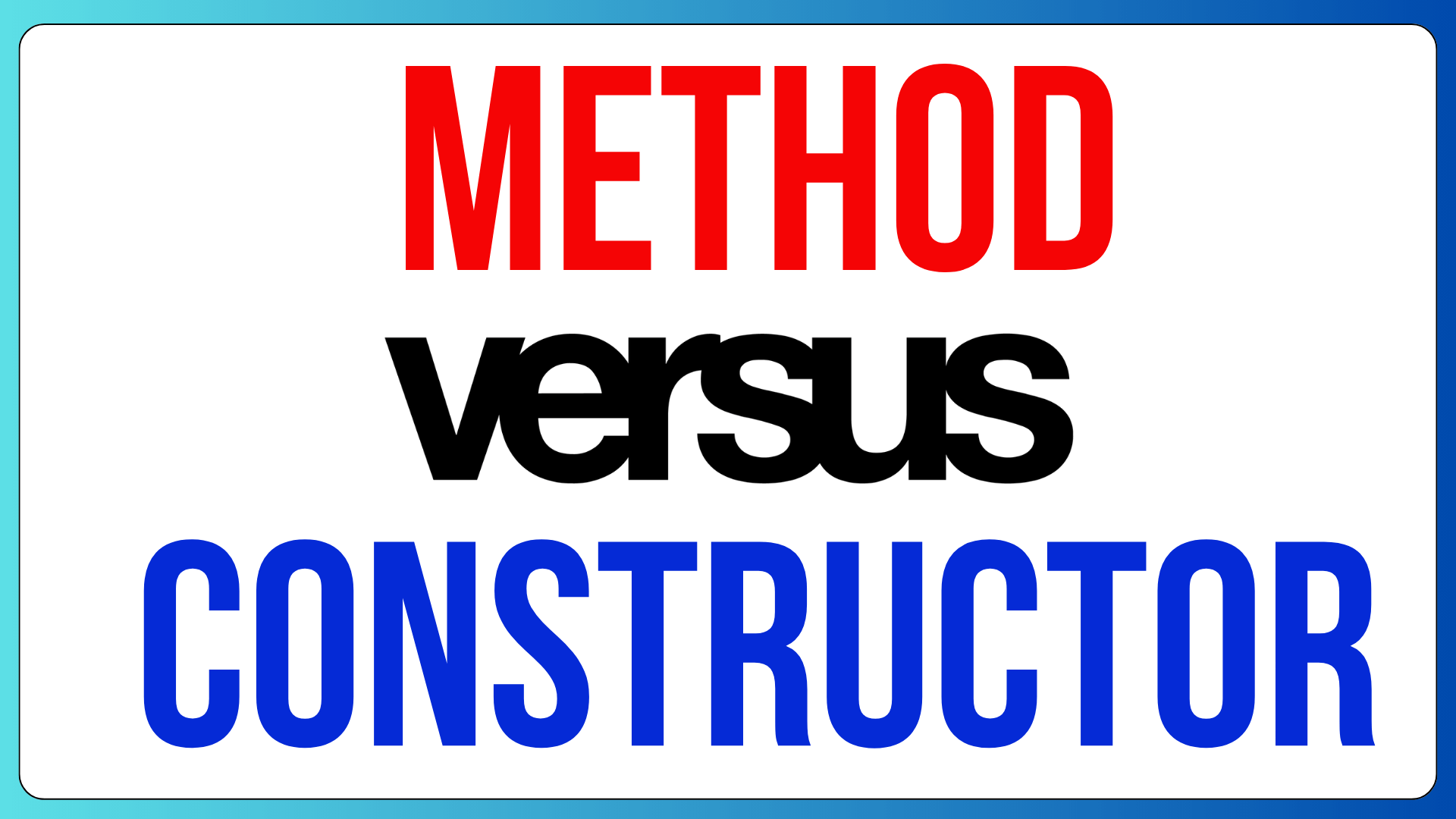 Method vs Constructor Difference In Java With Example 2025 Method vs Constructor Difference In Java With Example 2025