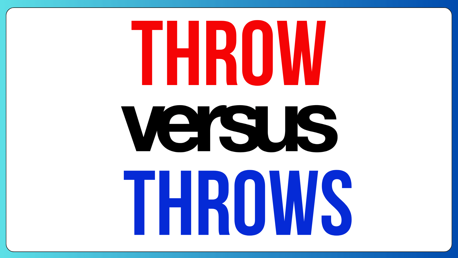 Difference Between Throw Vs Throws In Java Updated In 2024