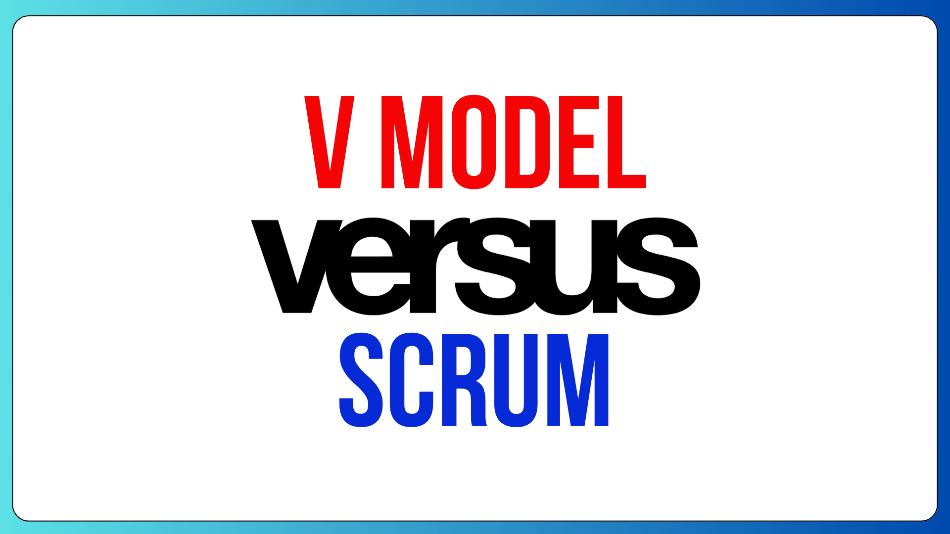 Difference Between V Model vs Scrum Methodology Details 2025