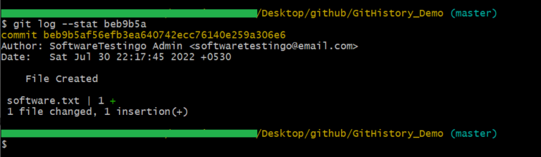 Git History Command File Commits Branch With Example 2023